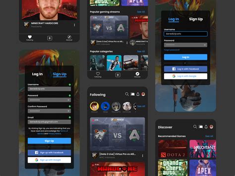 Live Game Streaming App Design Exploration By Benedict Juan Carlo On Dribbble