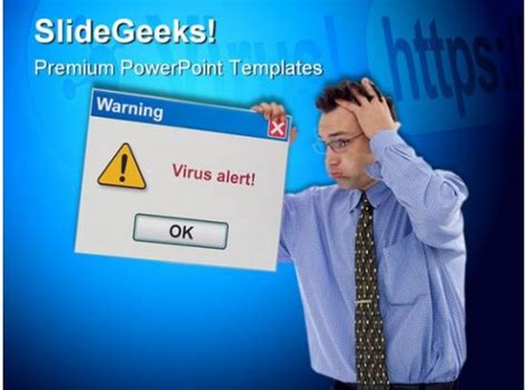Virus Alert Computer Powerpoint Backgrounds And Templates 0111