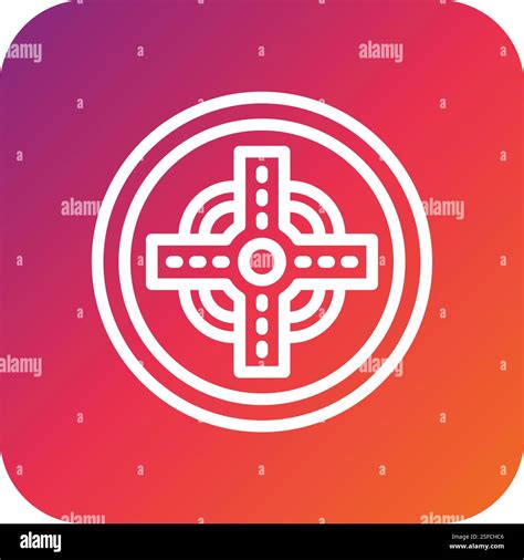 Road Intersection Vector Icon Design Illustration Stock Vector Image And Art Alamy