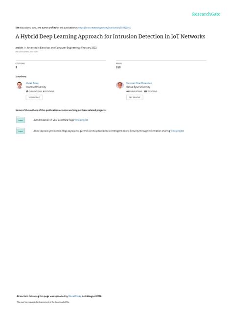 A Hybrid Deep Learning Approach For Bot Tleneck Detection In Io Pdf Internet Of Things