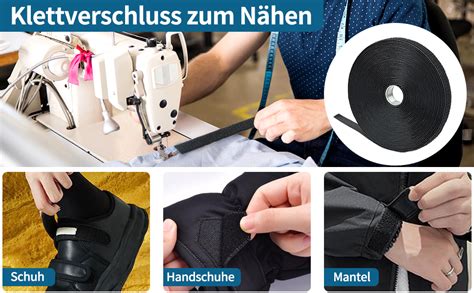 Finibo 125m Klettband Mit 50 Schnalle Und 10 Haken Frei Zuschneidbar