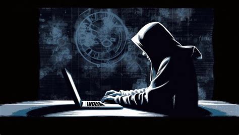 Premium Ai Image Anonymous Hacker In Hoodie Using Computer Laptop For