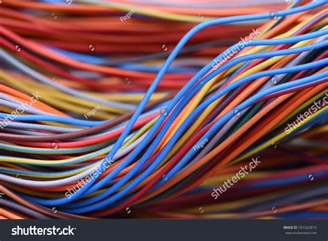 Closeup Cable Wire Computer Network Systems Stock Photo 591922874 Shutterstock