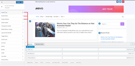 Header Rows Settings Nevo Docs