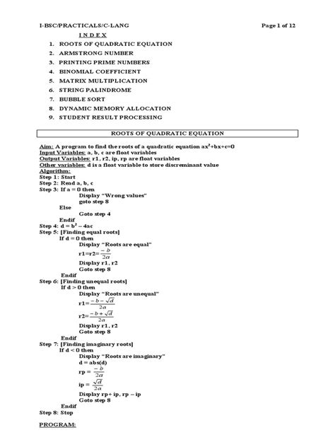 Algorithms Pdf Quadratic Equation Applied Mathematics