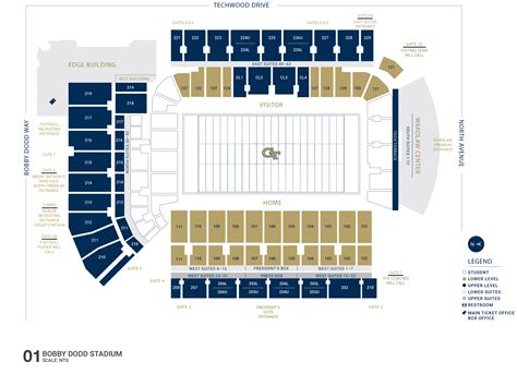 Bobby Dodd Stadium Seating Chart Cabinets Matttroy