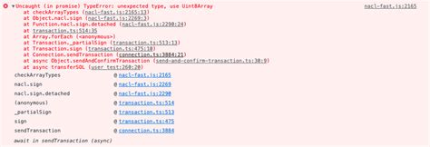 Solana Sendandconfirmtransaction And Sendtransaction Error Unexpected Type Use Uint8array