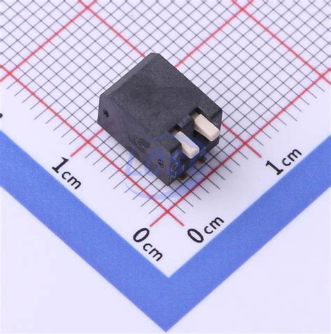 DSPV02LSGET Kangshen Switches 2 Positions SPST 24V Black 25mA 3000 Times Piano Key SMD 4P 6