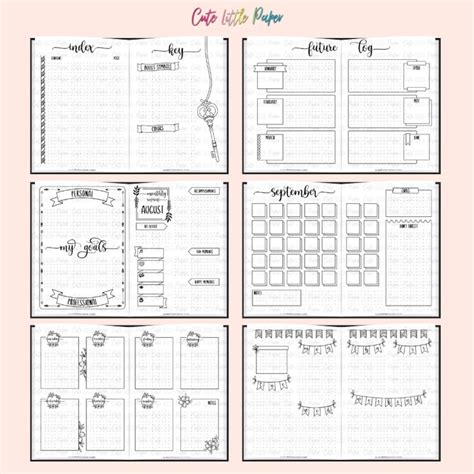 Ultimate Bullet Journal Template Pages 130 Undated Printable Etsy