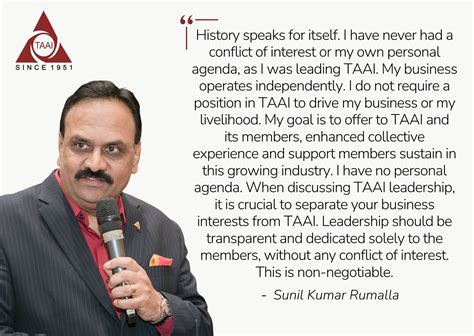 taai 2024 26 elections sunil kumar rumalla leads team positive for