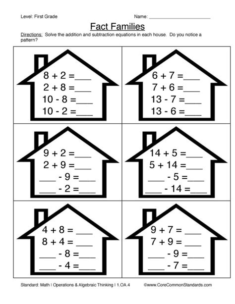 Common Core Math 1st Grade Worksheets