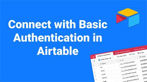 Connect To An Api With Basic Authentication In Airtable Youtube