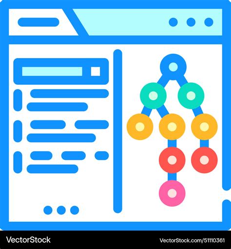 Search Algorithm Seo Color Icon Royalty Free Vector Image