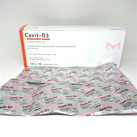 Jual Cavit D3 Vitamin Suplemen Untuk Tulang Perstrip 10 Tab