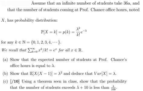 Solved Assume That An Infinite Number Of Babes Take A Chegg Com