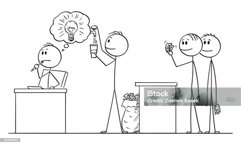 크리에이 티비티 맨 또는 사업가의 벡터 만화 문제에 대해 생각 하 고 다른 사람이 착취 하 고 그의 창의력을 활용 개념에 대한 스톡 벡터 아트 및 기타 이미지 Istock