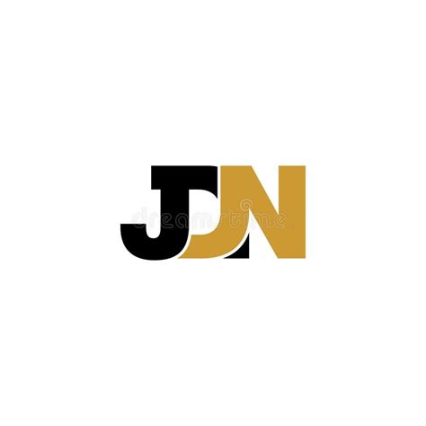 Letter Jdn Simple Monogram Logo Icon Design Stock Vector