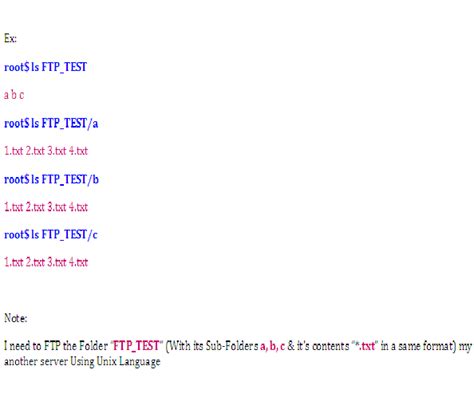 Unix How To Ftp Particular Folder Stack Overflow