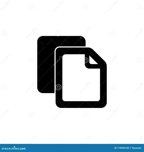 Copy File Icon Duplicate Document Stock Vector Illustration Of Folder Data