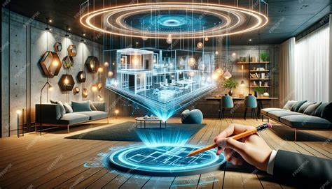 premium photo vr blueprint creation of modern space