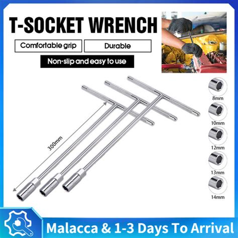 T Socket Wrench T Handle Spanar T Type Spanner T Nut Driver Flexible Swivel Socket Wrench Repair