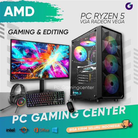 Jual Pc Gaming Dan Design Ryzen Ram Gb Fullset Monitor Inch Siap Pakai Shopee Indonesia