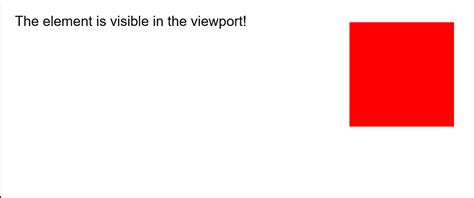 How To Check A Dom Element Is Visible In Current Viewport