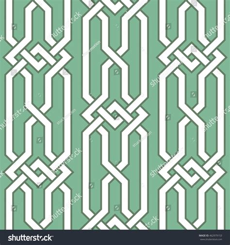 Interlocking Geometric Pattern Seamless Background Tile Stock Vector Royalty Free 462979153
