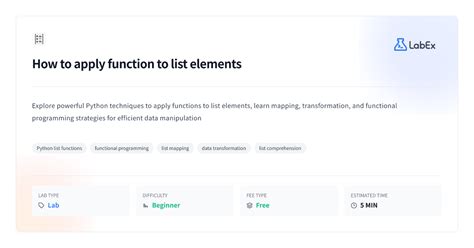 How To Apply Function To List Elements Labex
