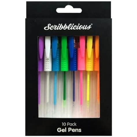 Scribblicious Gel Pens Pack Of 10 £1 At The Works
