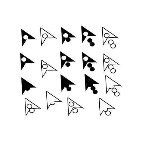 set of mouse cursor pointer icon vector mouse cursor pointer png and