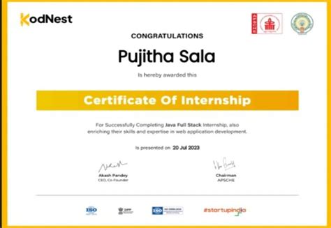 pujitha sala on linkedin kodnest