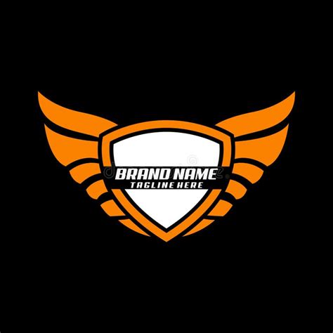 Shiled Wing Auto Logo Design Vector Stock Vector Illustration Of