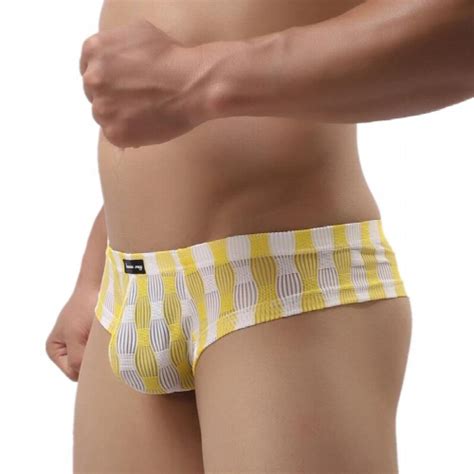 Howe Ray Big Convex Pouch Ass Sexy Boxers Men Low Rise Mens Translucent