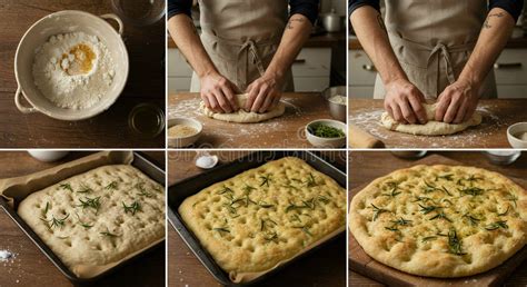 Artisan Focaccia Bread Baking Recipe Step By Step Guide Rustic Wooden