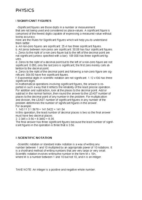 Significant Figures Physics Physics Physics Physics I Figures