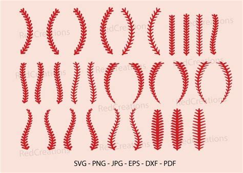 Baseball Stitch Svg Bundle Softball Graphic By Redcreations · Creative