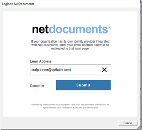 Use The Netdocuments Folder Import Tool With Single Sign On Optiable