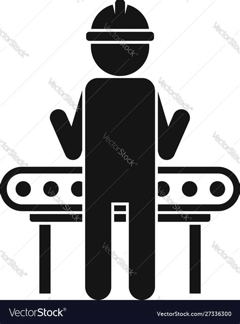 Manager Assembly Line Icon Simple Style Royalty Free Vector