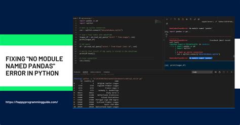 How To Fix No Module Named Pandas Error In Python