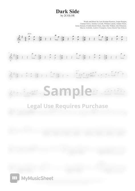 Alanwalker Darkside By 2color Sheet Music
