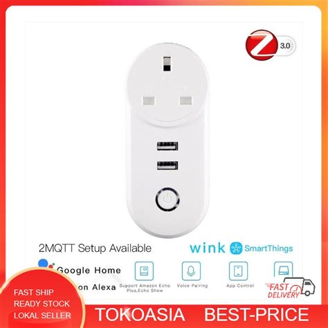 ZigBee MOES TUYA Eu Indo Plug Dual USB ZigBee Wireless Socket Plug MQTT Setup Available