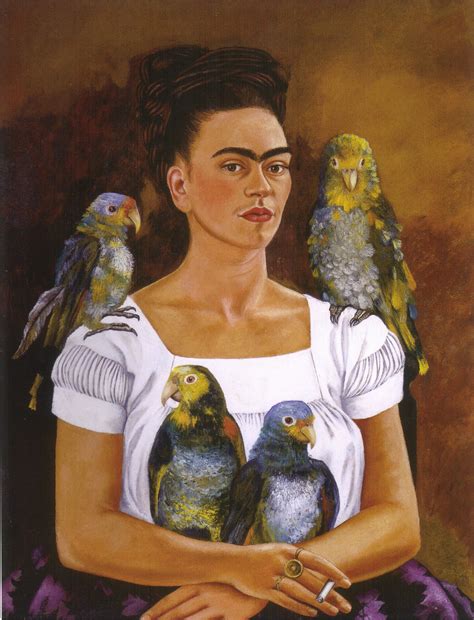 Self Portrait With Monkeys 1943 By Frida Kahlo Artchive