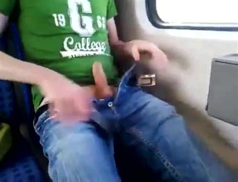Guy Jerking Off In The Train
