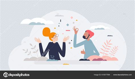 사람의 비언어적 의사소통을 감정을 표현하는 기호와 몸짓은 삽화이다 이탈리아식 수공예 스톡 벡터 ©vectormine 610077564