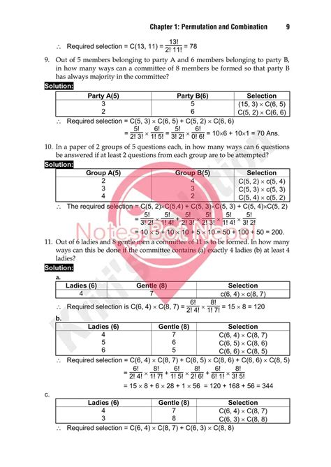 Permutation Combination And Binomial Theorem Important Question Solution For Grade 12 Neb