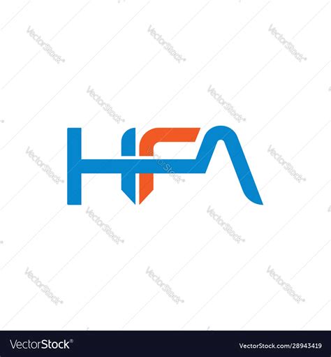 Hfa Letter Logo Design H F A Icon Royalty Free Vector Image