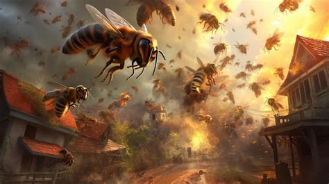 Premium AI Image The Buzzing Of Bees And Insects In The Air
