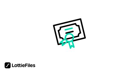 Free Certificate Icon Lottie Json Animation Animation By Tinymotion