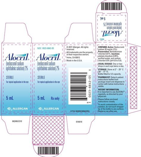 Alocril Fda Prescribing Information Side Effects And Uses